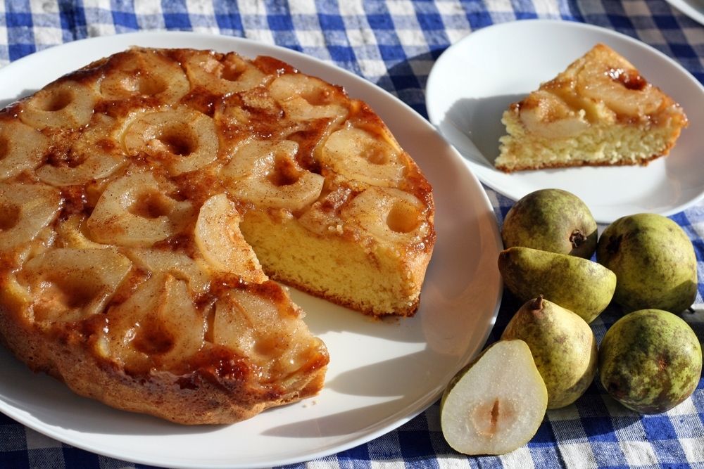 Tarta de peras y almendras para preparar en pocos minutos