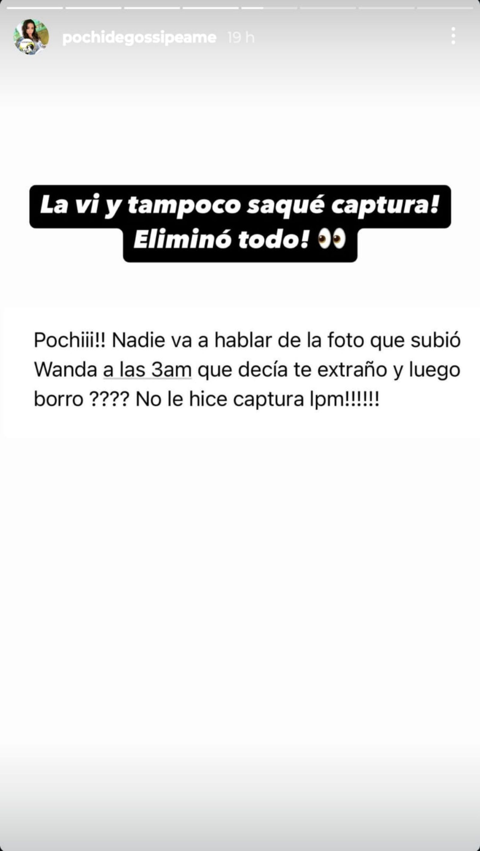 ¿Qué decía? La misteriosa foto que Wanda Nara publicó en la madrugada y ...