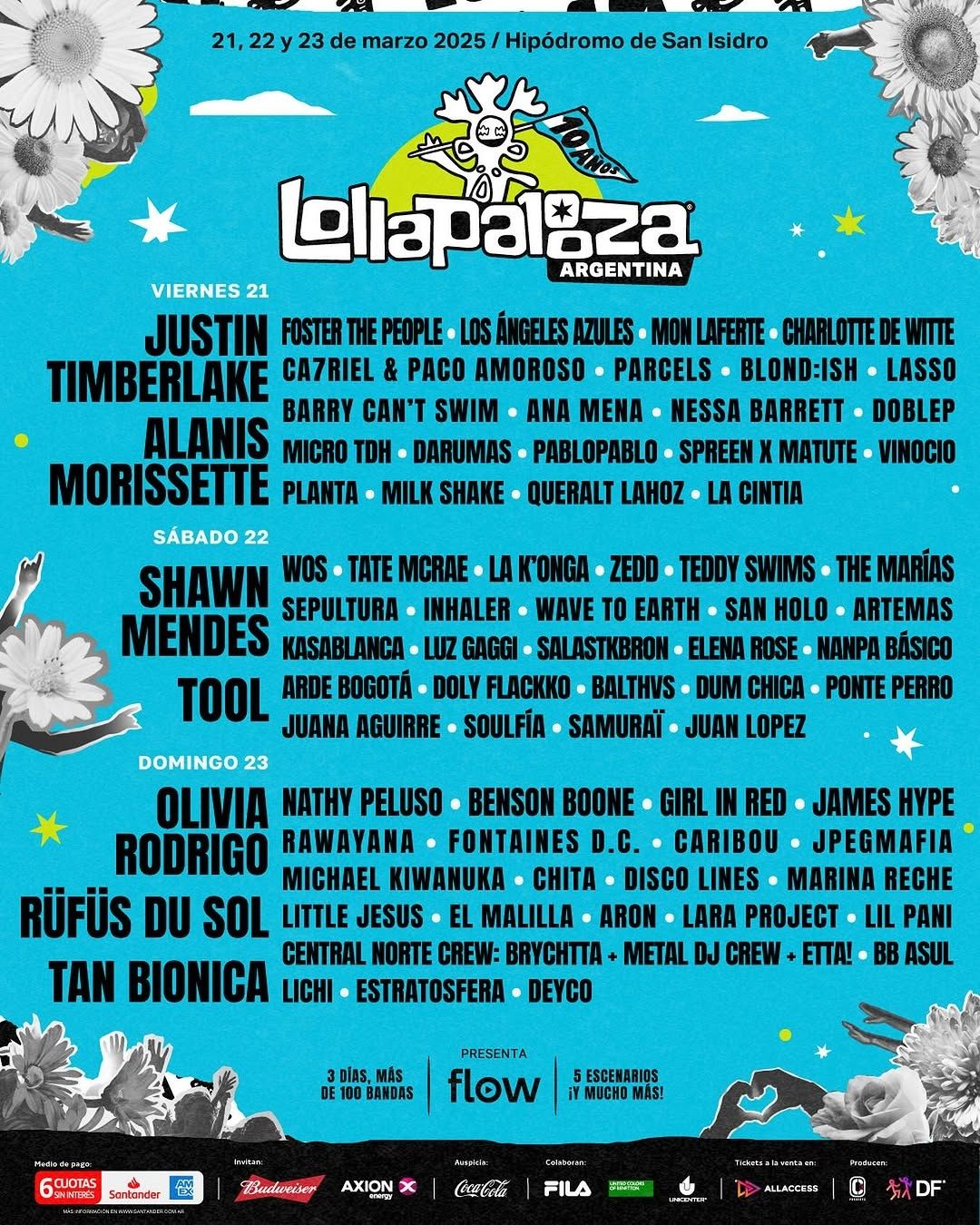 Lollapalooza 2025 Argentina: cómo llegar, con qué podes ingresar y line ...