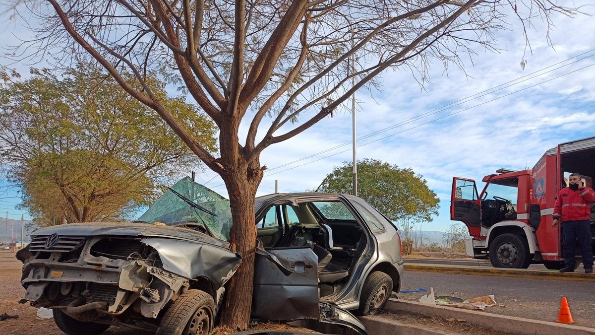 Hacía el reparto del pan por Maipú, chocó contra un árbol y quedó atrapado
