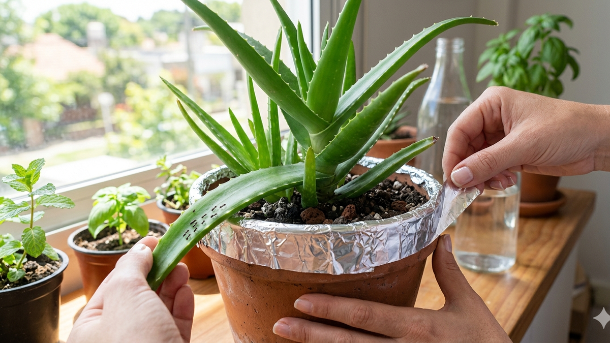 Plantas: por este motivo hay que colocar papel de aluminio en las macetas
