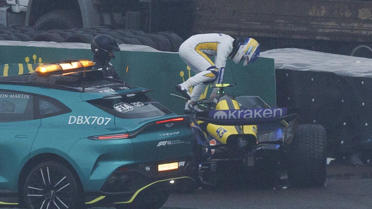 Así fue el choque de Franco Colapinto que le impidió pasar a Q2 en Brasil