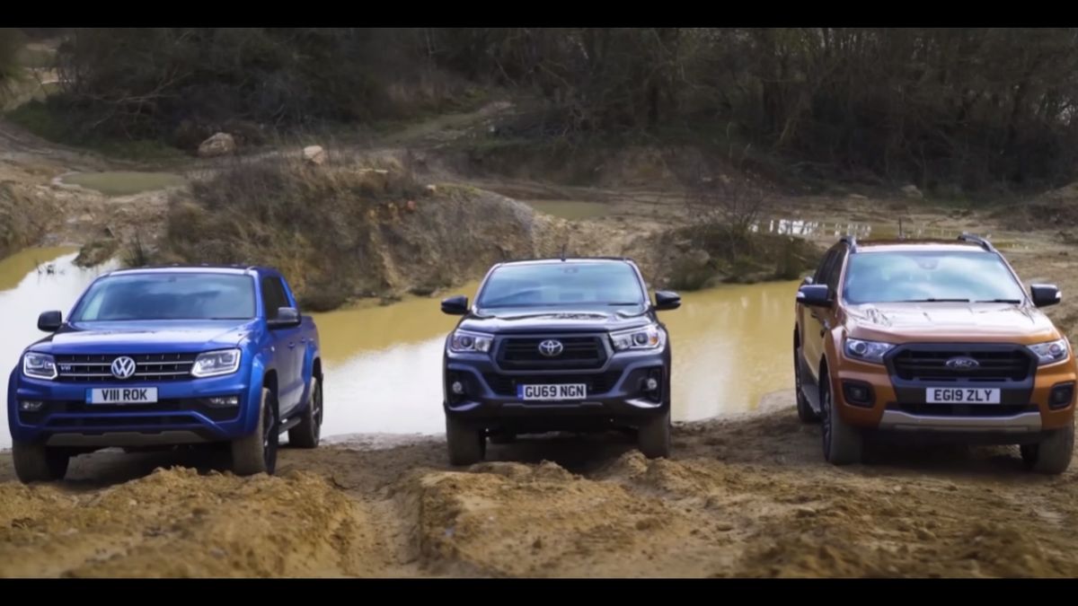 Batalla off-road entre Toyota Hilux vs Ford Ranger vs VW Amarok