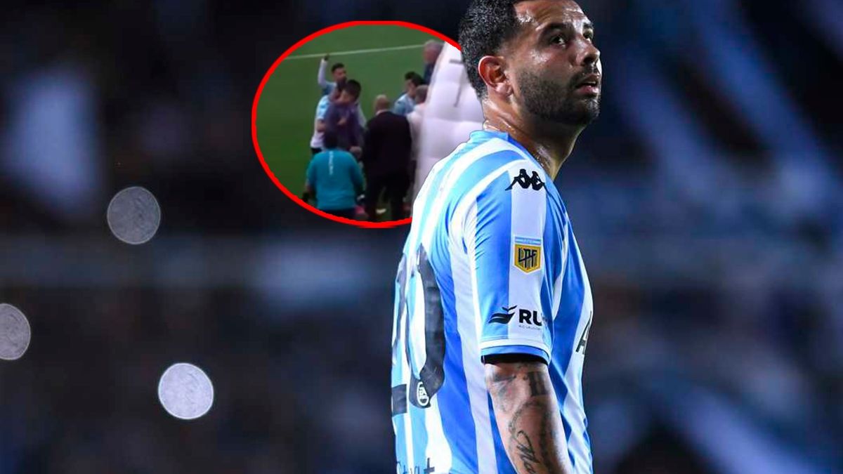 Los desubicados gestos de Cardona a la hinchada de Racing durante todo ...