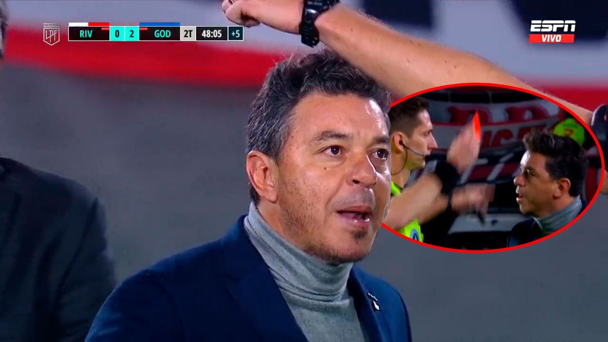 El tremendo exabrupto de Gallardo al árbitro cuando lo expulsó ...