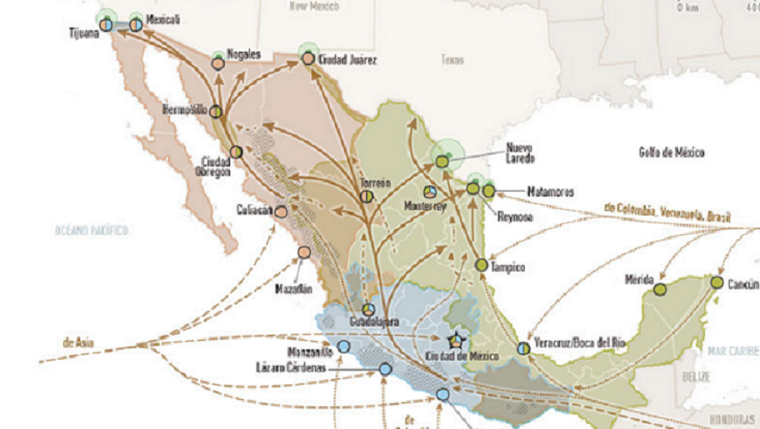El mapa de la influencia de los carteles narcos