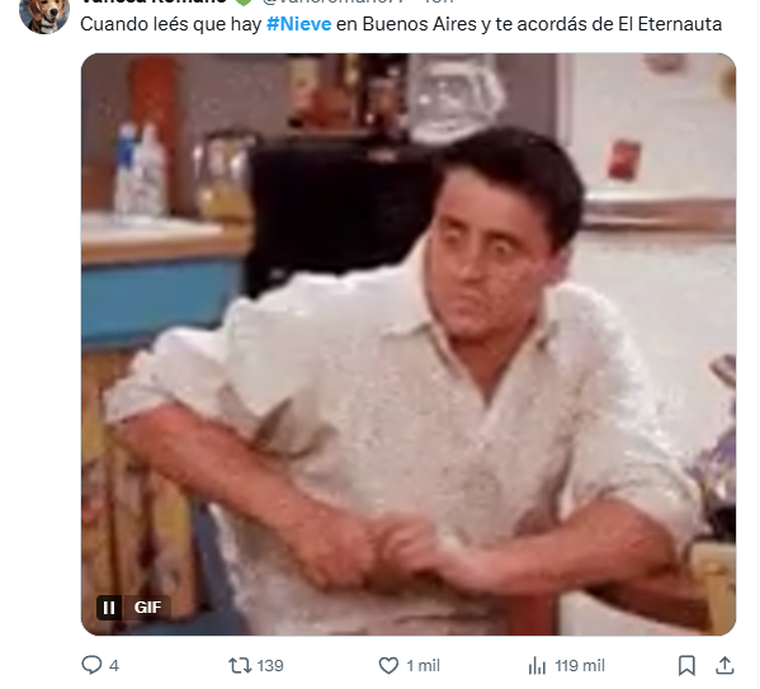 Los hilarantes memes por la caída de nieve en Buenos Aires