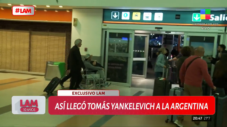 Tomás Yankelevich volvió a la Argentina en silla de ruedas y causó ...