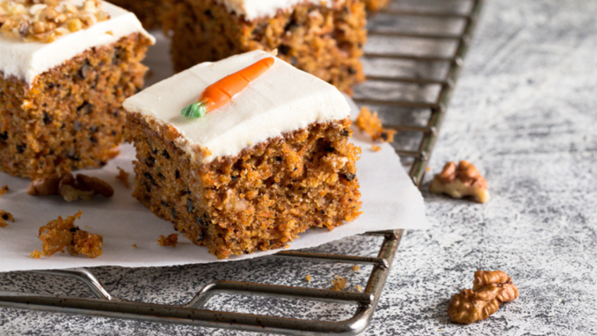 Cuadrados de carrot cake: una alternativa deliciosa y muy sana ¡prepárala!