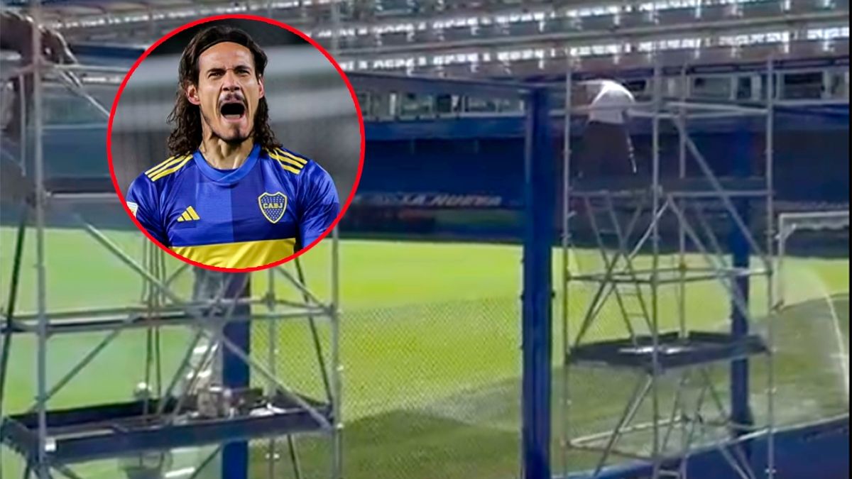 Atento, Cavani: Boca reduce a la mitad uno de los alambrados de la Bombonera y así quedará