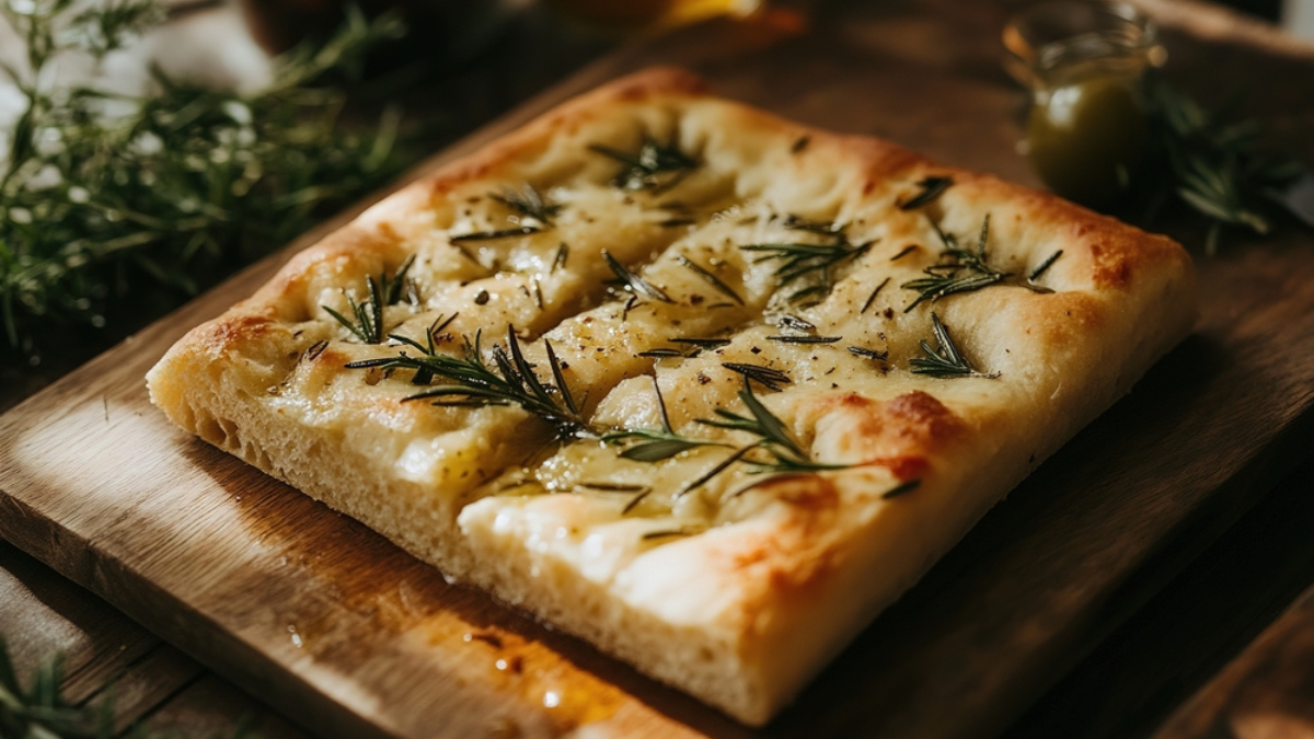 Pan de focaccia al horno: receta italiana fácil y esponjosa