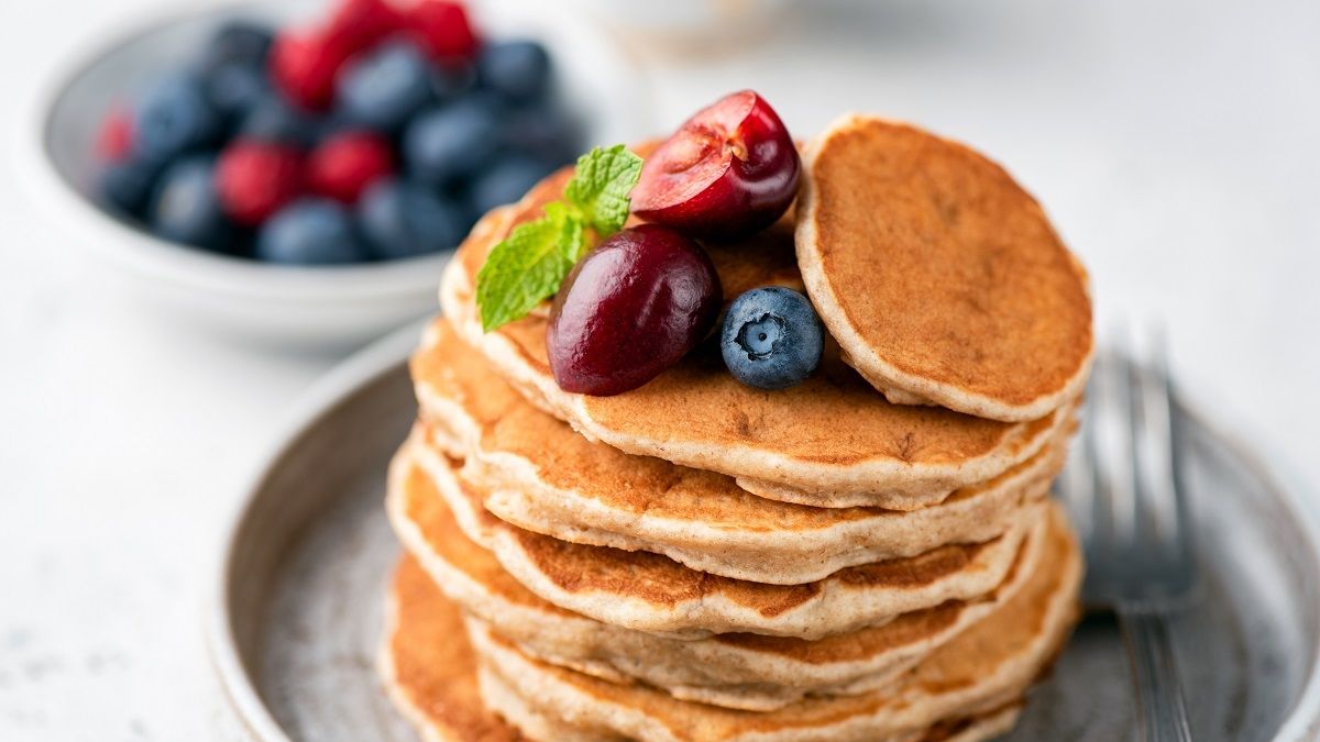 Para el desayuno o la merienda, disfruta unas ricas tortitas sin huevo