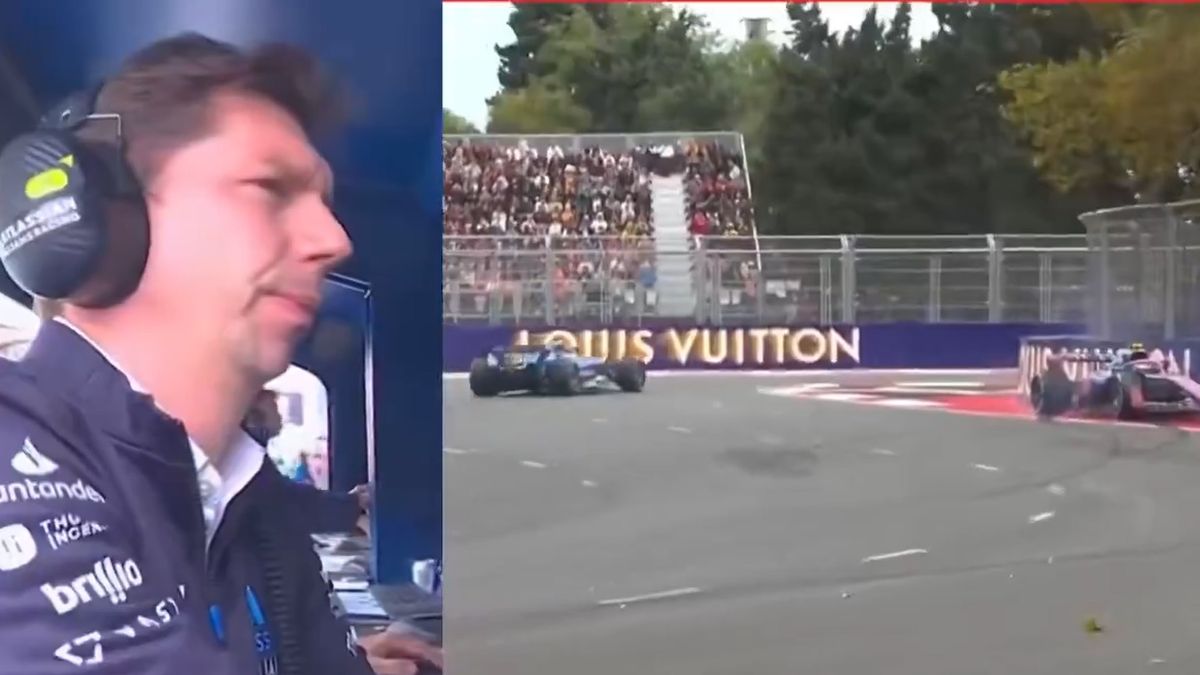 La reacción de James Vowles, el jefe de Williams, tras el choque de ...
