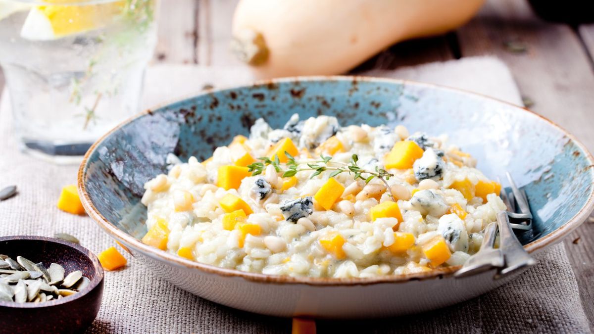 Risotto de calabaza y queso azul: una receta gourmet que se hace en 30 ...