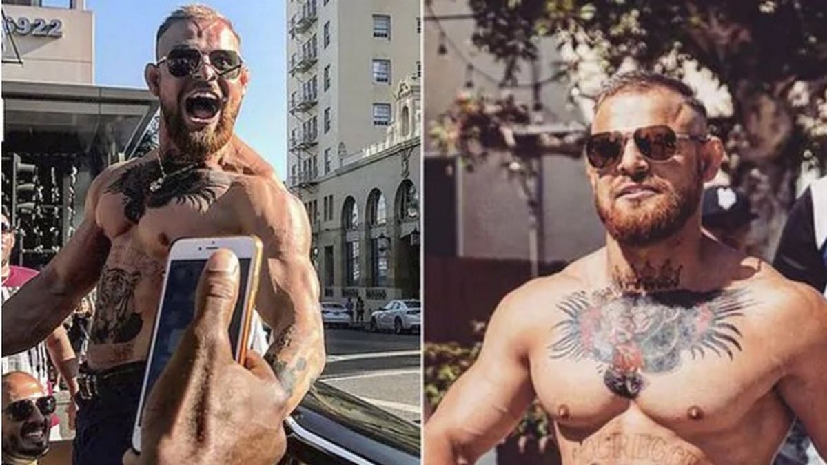 Un imitador de McGregor causó furor en Los Ángeles