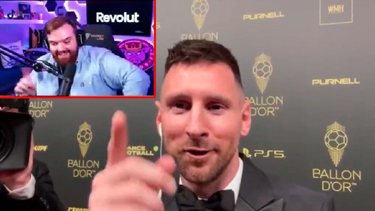 El incómodo cruce de Messi con Ibai en la gala del Balón de Oro: Estoy ...