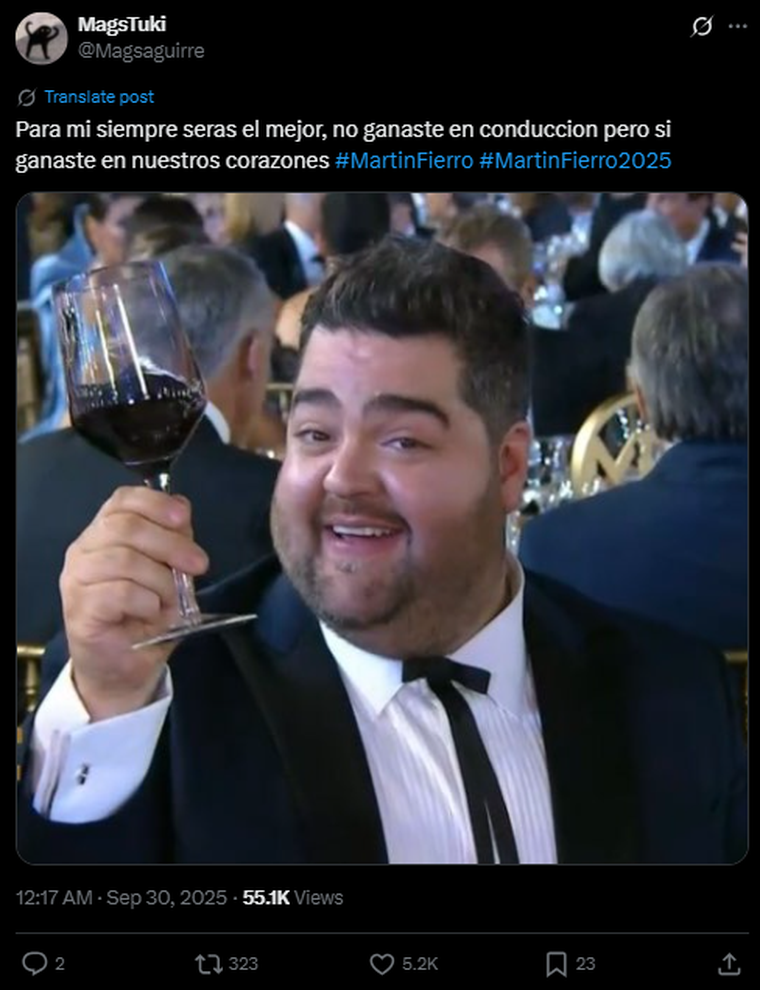 Los imperdibles memes que dejaron los Martín Fierro 2025 y momentos que ...