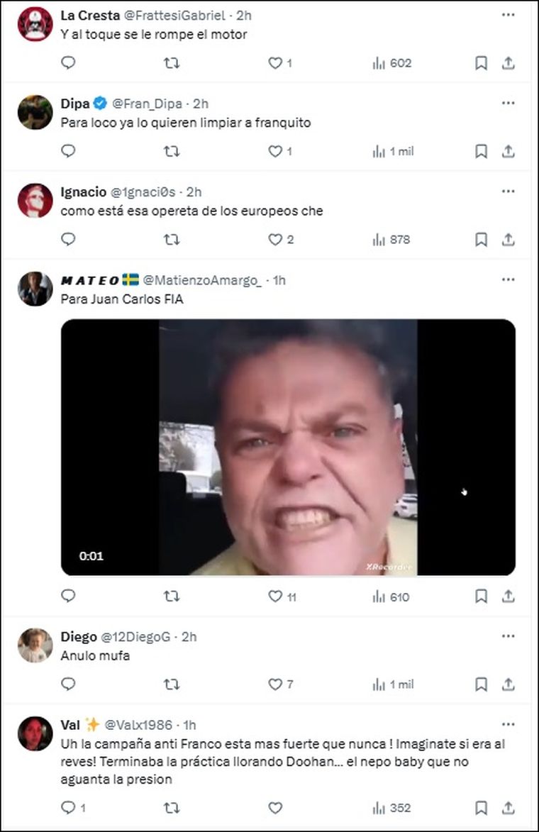 ¿La Fórmula 1 confundió a Colapinto? Insólito error durante la FP1