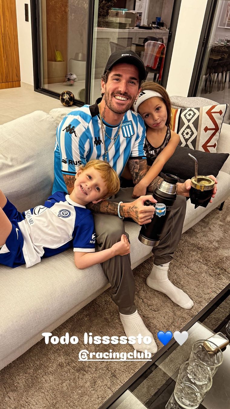 El posteo de Rodrigo De Paul en plena final de Racing ante Cruzeiro