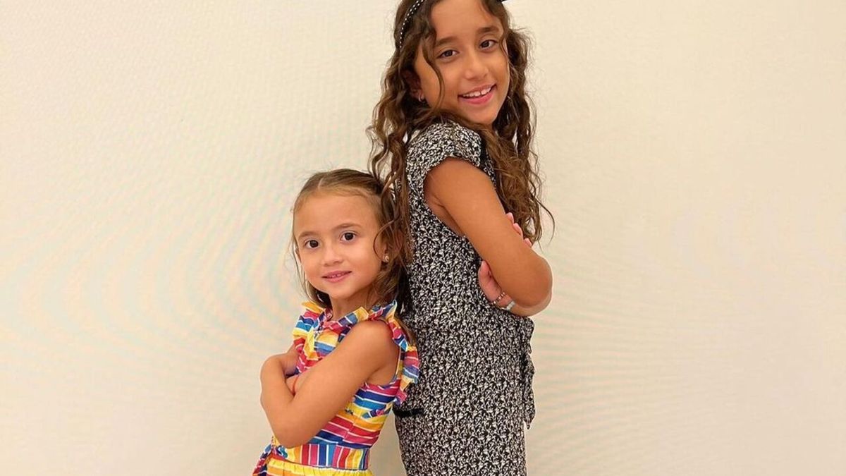 Mia y Pía, las hijas de Ángel Di María, que son furor por sus looks