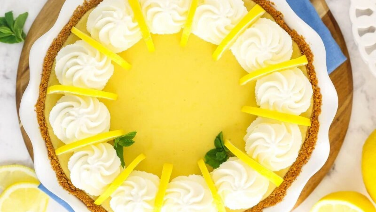 Deliciosa tarta de limón estilo americano en casa, paso a paso